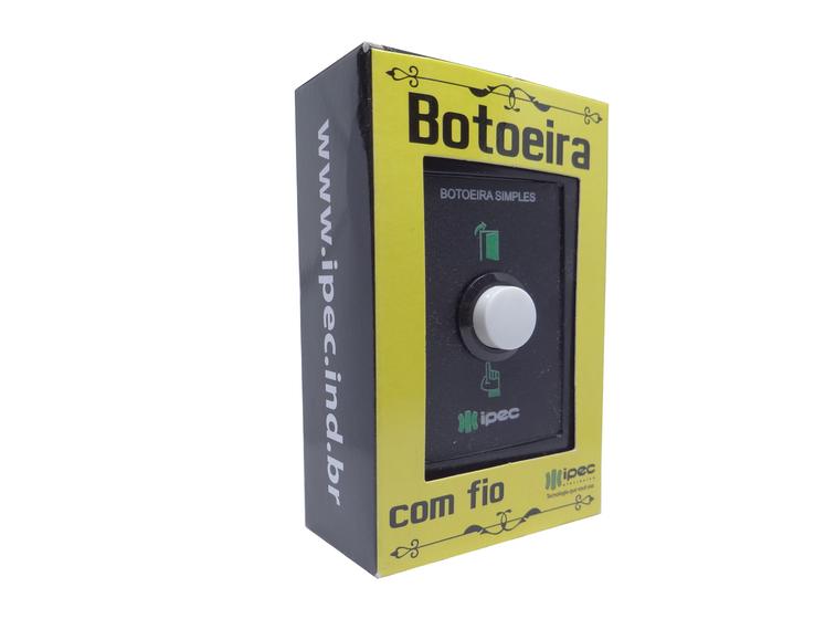 Botoeira com fio simples black linha classic ipec - Interruptores ...