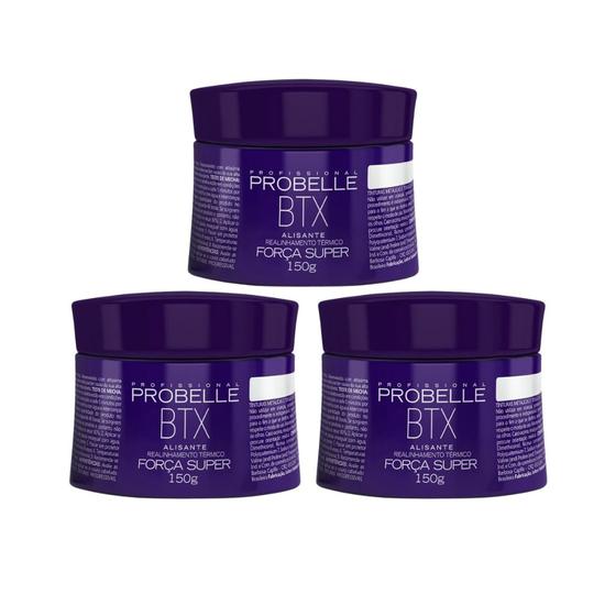 Botox Capilar Probelle Super Força 150g - Kit C/ 3un - Cuidados com o ...