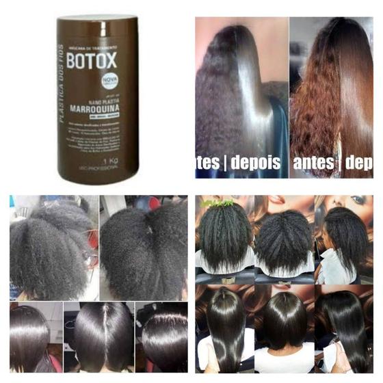 Botox Plastica dos Fios Marroquina Alisamento e Redutor de Volume ...