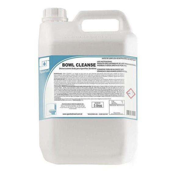 Bowl Cleanse 5 Litros Limpador Desincrustante Spartan - Limpador ...