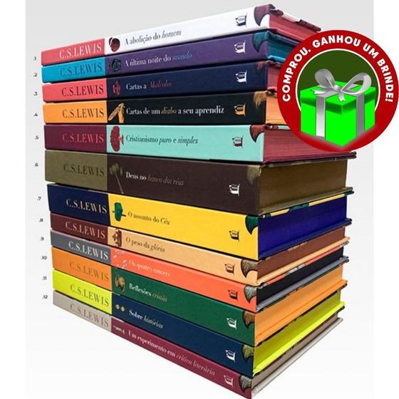 Box 12 Livros C S Lewis Capa Dura Coleção Completa Especial Cristão ...