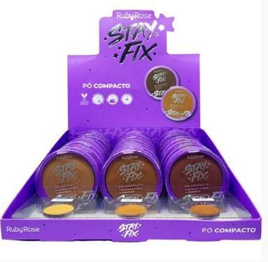 Box c/24 Un - Pó Compacto Stay Fix - Ruby Rose - HB857 - Pó Compacto ...