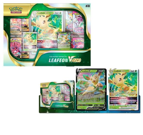 Box Coleção Especial Leafeon V-Astro Pokémon Copag - Deck de Cartas ...