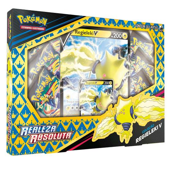 Box de Cartas - Pokémon - Realeza Absoluta - Regieleki V - 38 Cartas ...
