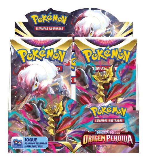 Box Display Pokemon Origem Perdida Espada Escudo 216 Cartas - Copag - Deck de Cartas - Magazine ...