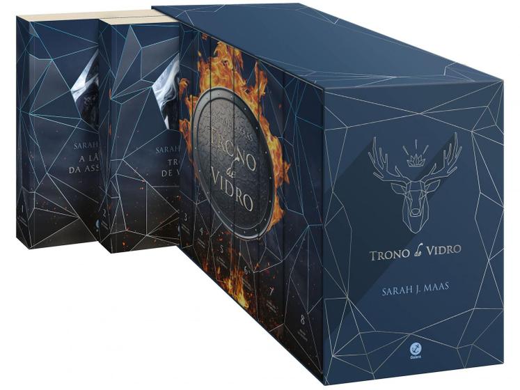 Box Livros Trono de Vidro Sarah J. Maas com Marcadores de Página ...