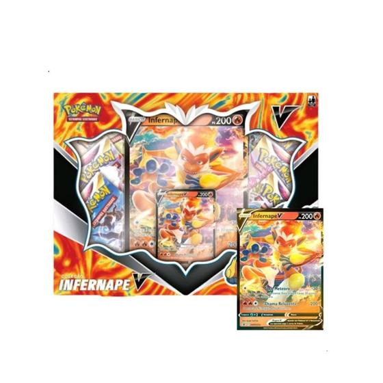 Box Pokemon Card Baralho Infernape V Cartas - Copag - Deck de Cartas ...