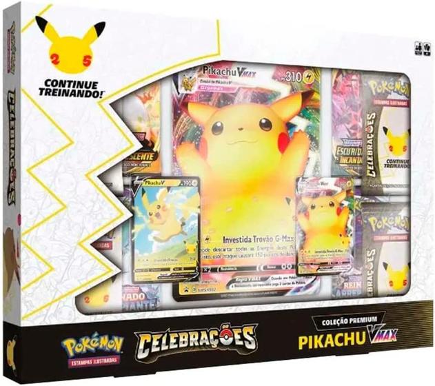 Box Pokemon Celebrações Pikachu Vmax - Copag - Deck de Cartas ...