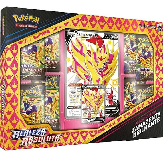 Box Pokémon Coleção Especial Zamazenta Brilhante Realeza Absoluta 50 ...