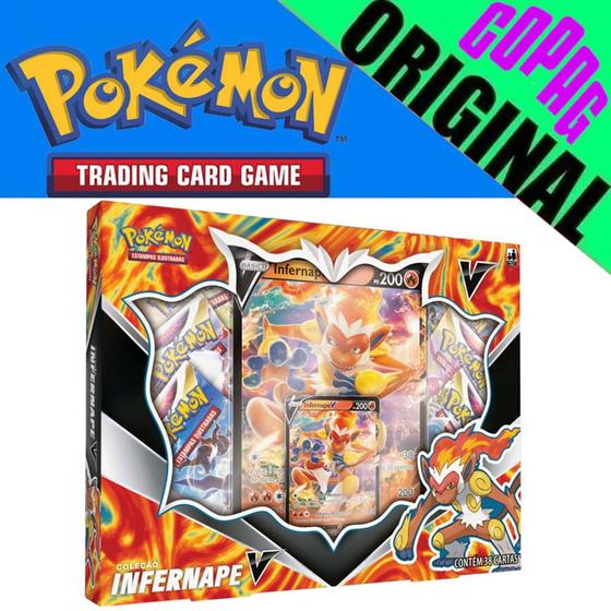Box Pokémon Coleção Infernape V Copag - 7896192317407 - Deck de Cartas ...