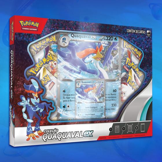Box Pokémon Coleção Parceiros de Paldea Quaquaval ex - Deck de Cartas ...