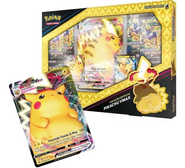 Box Pokémon Pikachu Vmax Realeza Absoluta - Copag - Deck de Cartas ...