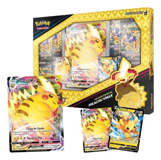 Box Pokémon Pikachu Vmax - Realeza Absoluta - COPAG - Deck de Cartas ...