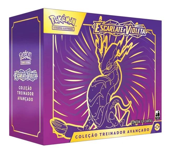 Box Pokémon Treinador Avançado Escarlate e Violeta Miraidon 121 Cartas ...