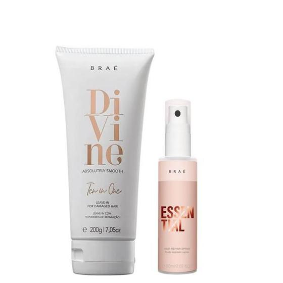 Braé Leave-in Divine e MINI Essential 60ML - Kit de Tratamento para ...