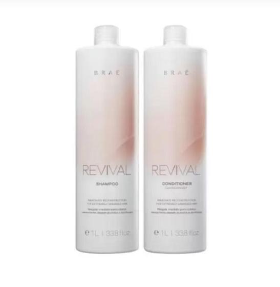 Braé Revival Shampoo e Condicionador Resgate Imediato 1L - Kit Shampoo e Condicionador ...