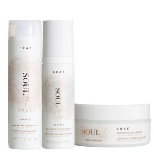 Braé Soul Color Trio Shampoo 250ml+ Máscara 200ml+ BB Spray Leave-in ...