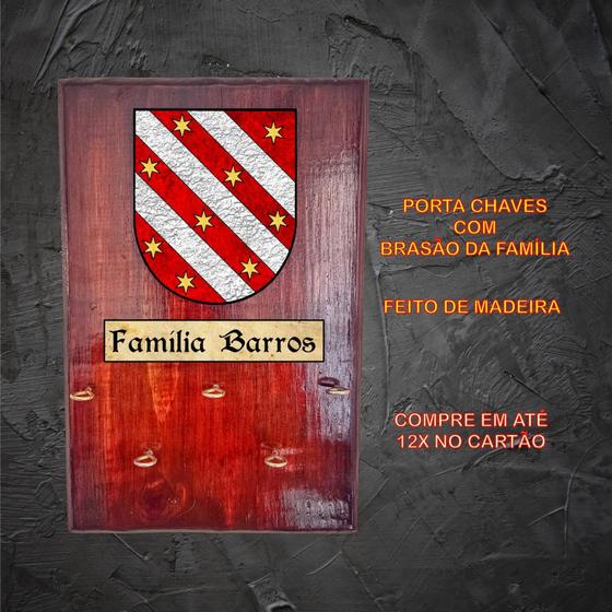 Brasão da família BARROS no porta chaves - @meu.brasao - Tecidos ...