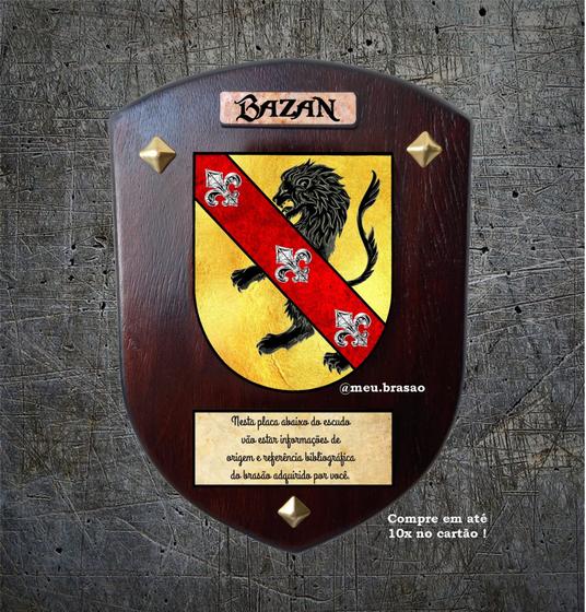 Brasão da família Bazan na madeira - @meu.brasao - Vestido Infantil ...
