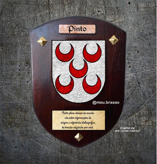Brasão da família PINTO na madeira - @meu.brasao - Livros de Arte e ...