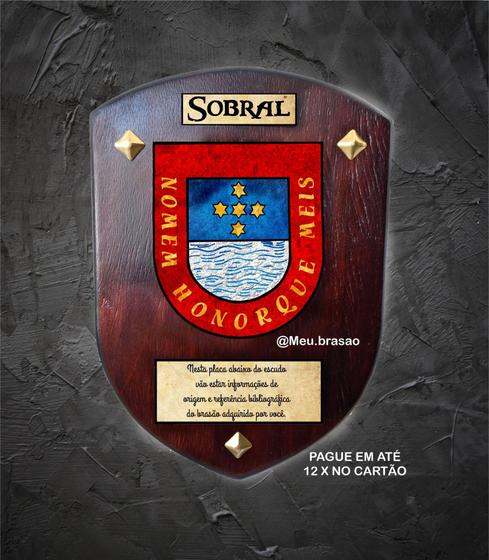Brasão da família Sobral - @meu.brasao - Estatueta - Magazine Luiza