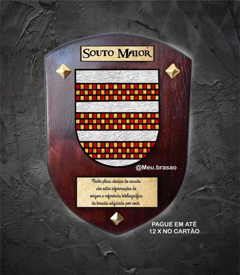 Brasão da família Souto Maior - @meu.brasao - Estatueta - Magazine Luiza