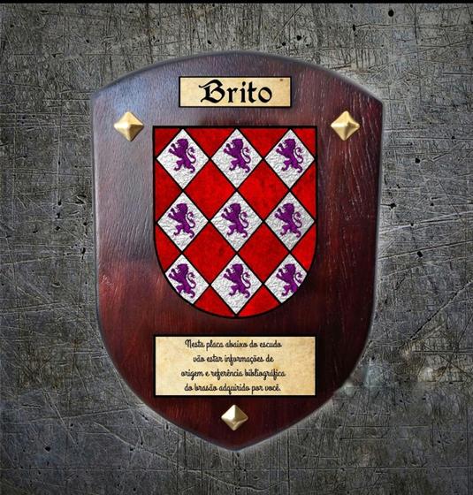 Brasão família Brito na madeira - meu.brasao - Outros Jogos - Magazine ...
