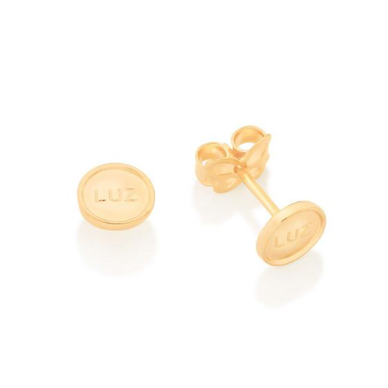 Brinco Rommanel Banhado Ouro Pequeno Redondo Luz Gio Antonelli 526459 ...