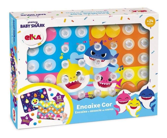 Brinquedo Baby Shark Encaixe Aprender Cores 24 Meses - Elka - ELKA ...