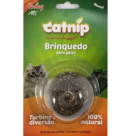 Brinquedo Bolinha De Catnip Para Gatos Pets Erva Relaxante Natural Cat ...
