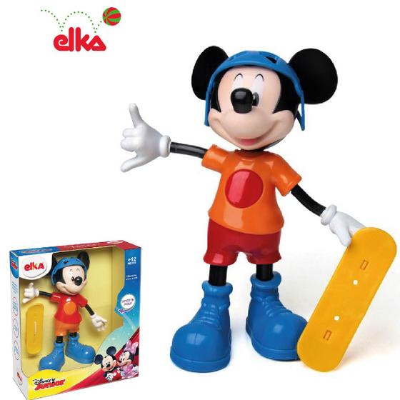 Brinquedo Boneco Mickey Com Skate Aperte O botão E Sai Som - Elka ...