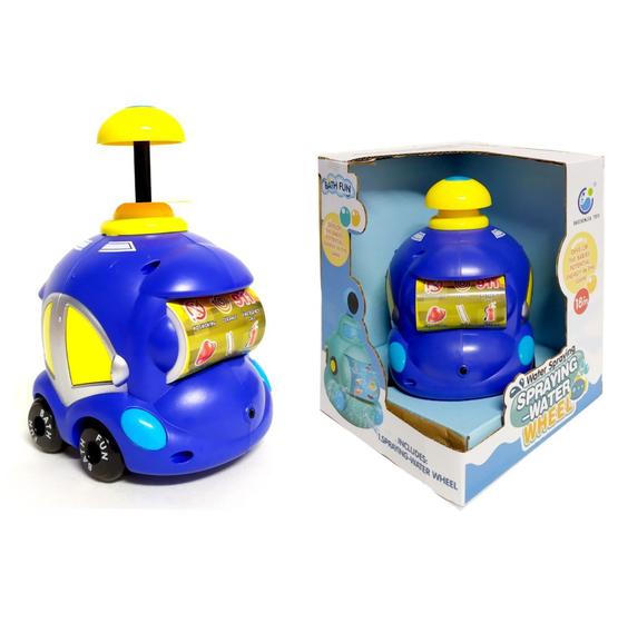 Brinquedo de Banho Bebê Espirra água e Gira Roleta +6 meses Azul - OM ...