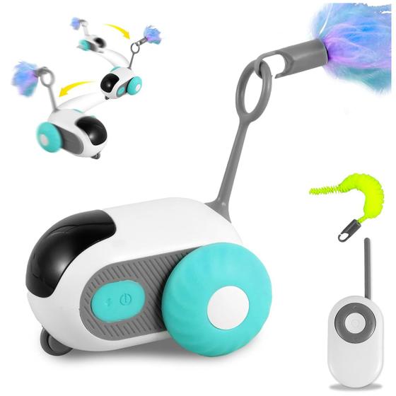 Brinquedo de Gato Pet Felino Carrinho Controle Remoto USB Bateria ...