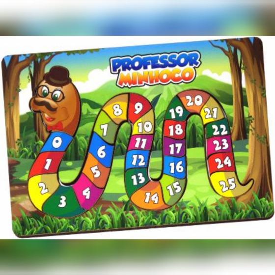 Brinquedo educativo em MDF Professor Minhoco - Maninho Brinquedos ...