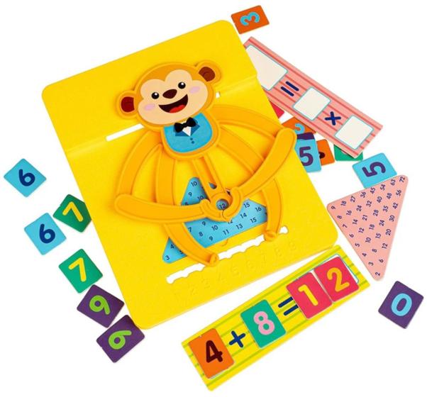 Brinquedo Educativo Math Monkey Brincando de Tabuada Steam Toy - Dinâmicos e Construtivos ...