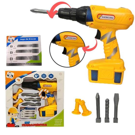 Brinquedo Furadeira a Pilha e Parafusos Mini Pica Pau Super - Bancada ...