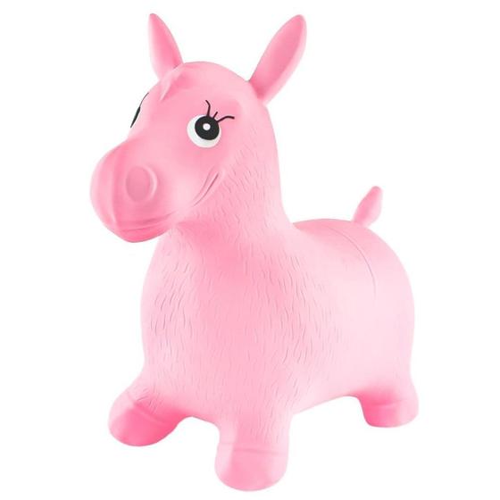 Brinquedo Infantil Cavalinho Rosa Inflável De Borracha Pula Pula Vinil ...