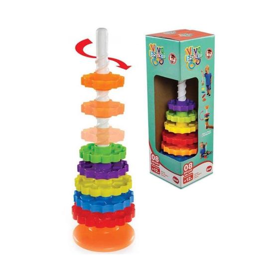 Brinquedo infantil giro magico engrenagens coloridas dismat ...