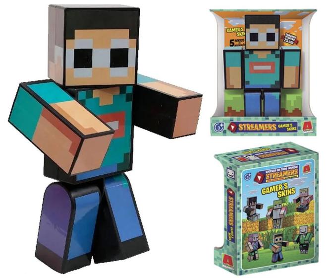 Brinquedo Infantil Minecraft Authentic Games Gamer's Skins Holográfico ...