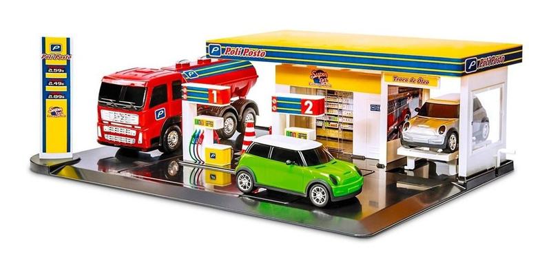 Brinquedo Infantil Mini Posto De Combustível - Poliplac - Pistas ...