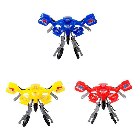 Brinquedo Infantil Moto Transformers Vira Robô Etitoys - Robô ...