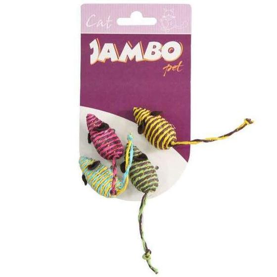 Brinquedo Jambo Gatos Palha Ratinho Colorido - Jambo Pet - Outros Pets ...