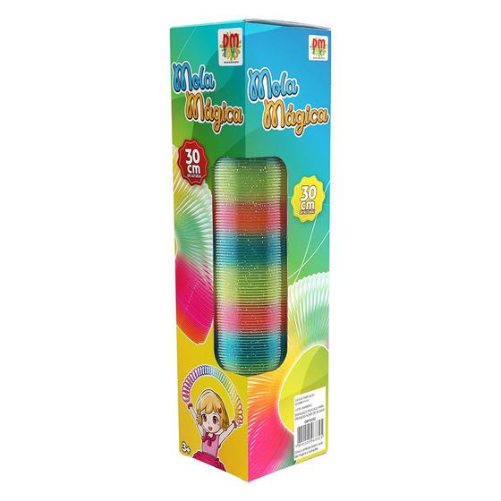 Brinquedo Mola Mágica Maluca Infantil Retrô Tubo 30cm Dmtoys - Dm Toys ...