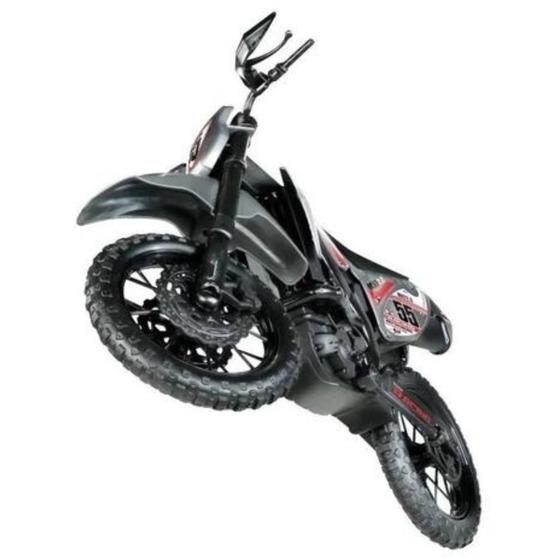 Brinquedo moto cross trilha racing 34 cm com pneus borracha roma preta ...