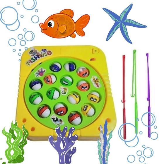 Brinquedo Pesca Pega Peixe Jogo Pescaria Infantil Criança - Fun Game ...