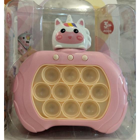 Brinquedo Pop It Pro Eletrônico Unicório Rosa - QUICK PUSH - Bola ...