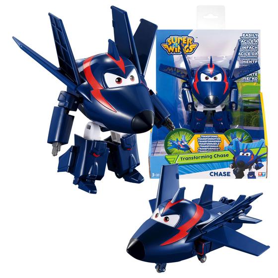Brinquedo Super Wings - Avião Transforma em Robô Agent Chase (5 ...