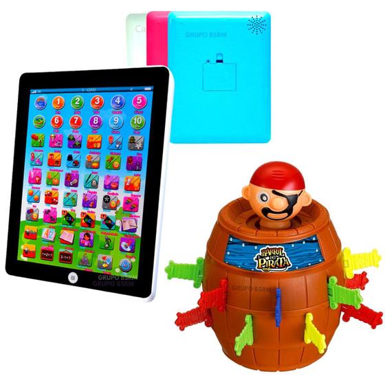 Brinquedo Tablet Interativo E Pula Pirata Kit Para Criança - Art Brink ...