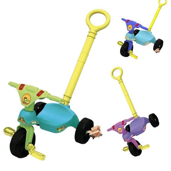 Brinquedo Triciclo Motoca Velotrol Infantil Linha Animais C/ Empurrador ...