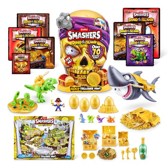Brinquedo ZURU Smashers Dino Island - Caça ao Tesouro Dourado - Livros ...